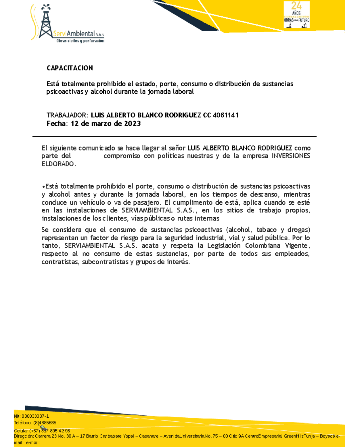 Capacitacion luis blanco - CAPACITACION Está totalmente prohibido el ...