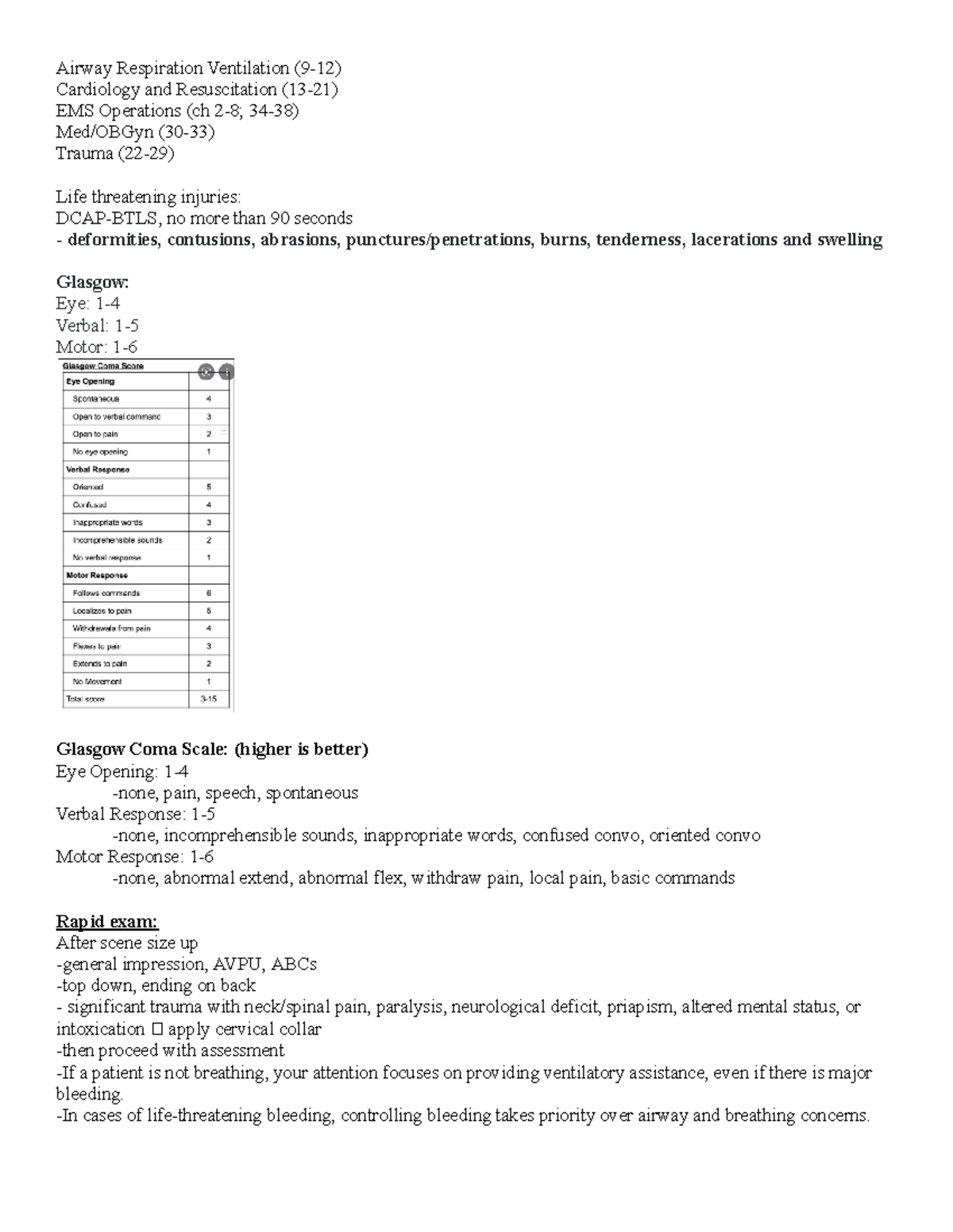 Trauma - Airway Respiration Ventilation (9-12) Cardiology and ...