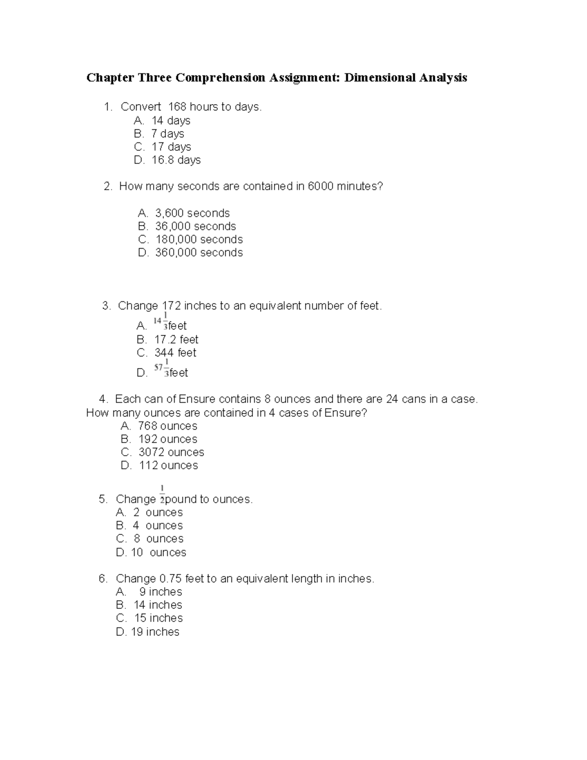 Chapter 3 Comprehension - Chapter Three Comprehension Assignment ...
