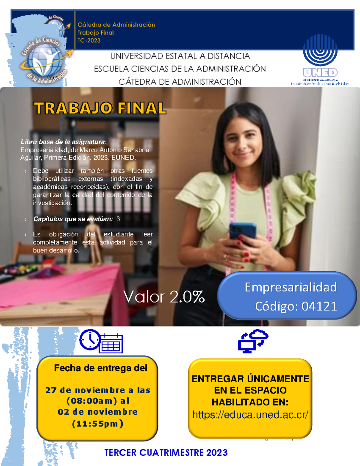 04121 TF TC 23 - instrucciones - P á g i n a 1 | 15 Q 0 UNIVERSIDAD ...