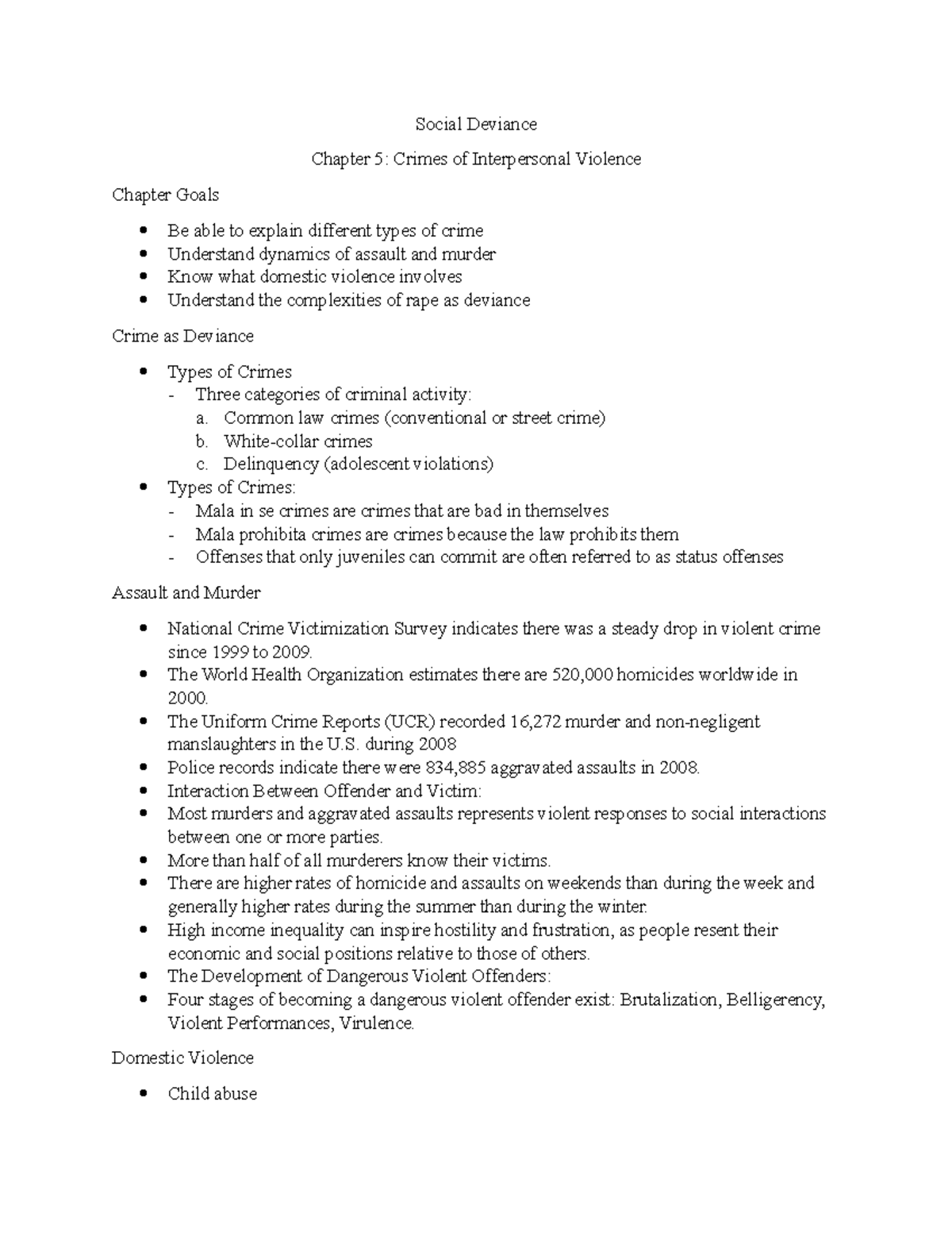 Social Deviance Chapter 5 Powerpoint Notes - Social Deviance Chapter 5 ...