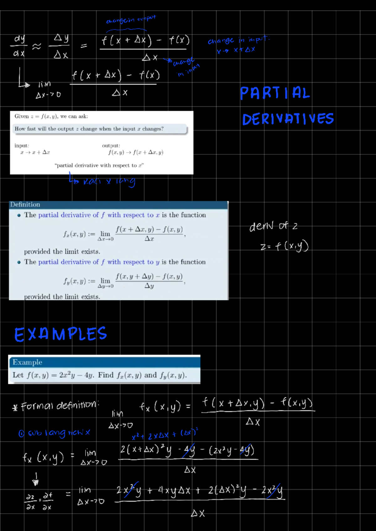 LEC 1 3 - Partial & Higher Order Derivs - Slope of the Tangent Line ...