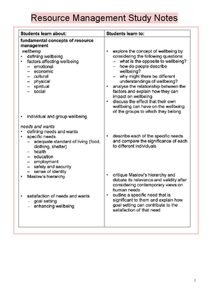 Cafs syllabus (notes checklist) - Community and Family Studies Stage 6 ...