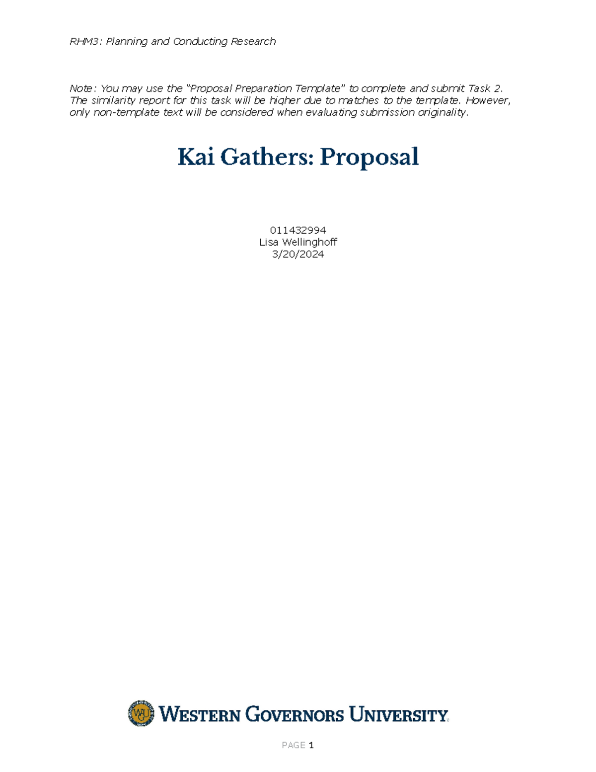 D270 task 2 - RHM3: Planning and Conducting Research Note: You may use ...