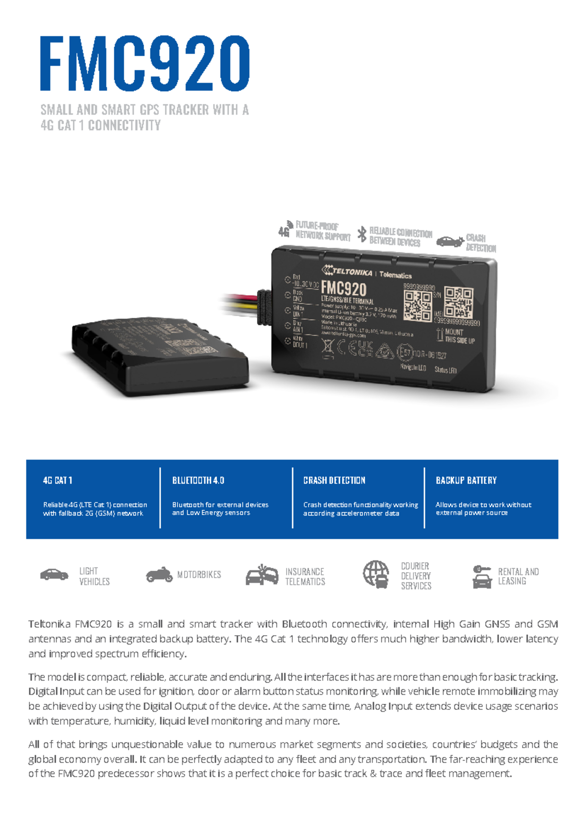 DS-FMC920 - rapport de stage suivi vehicule - FMC Teltonika FMC920 is a ...