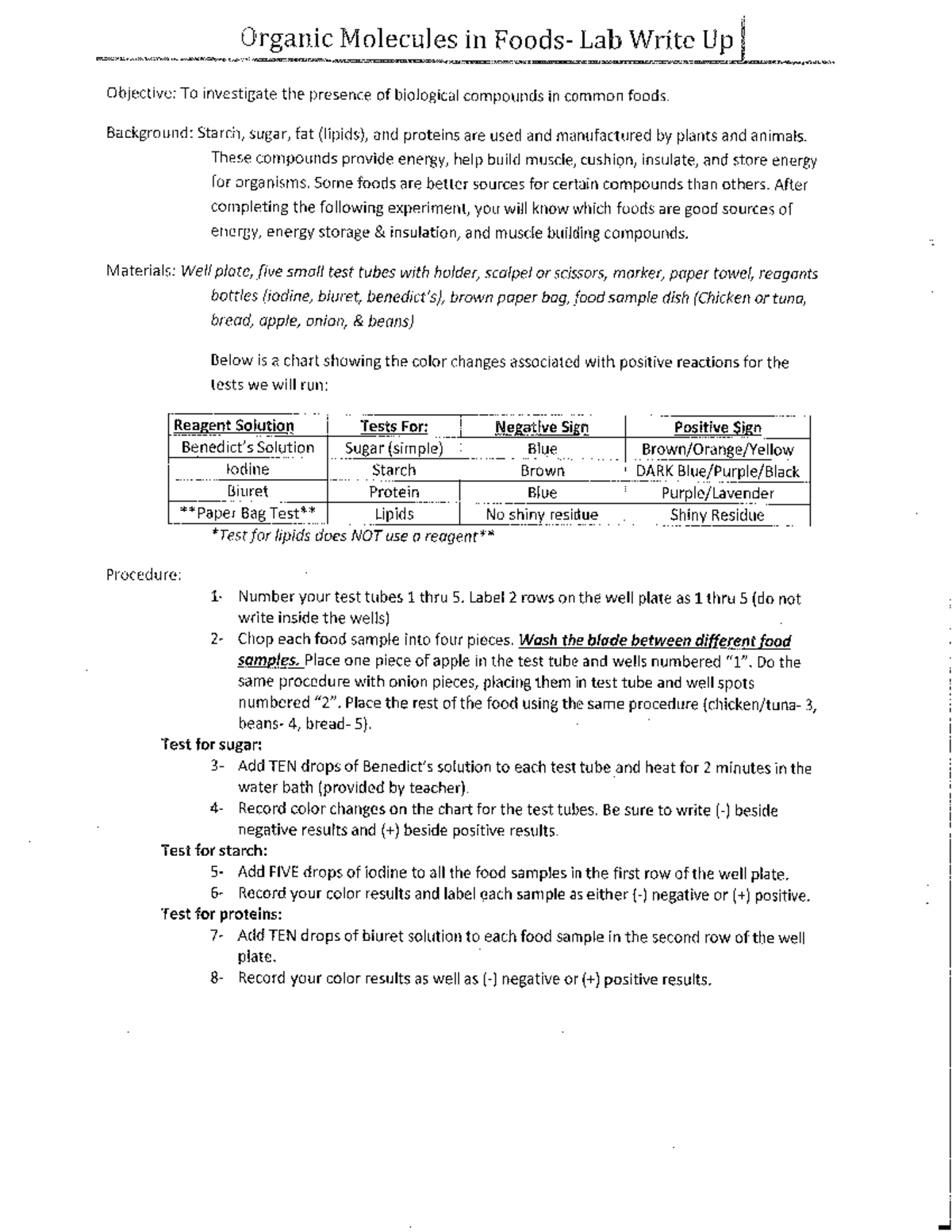 Macromolecules Food Lab - Studocu