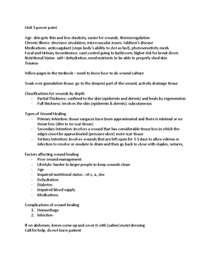 Unit 3 Power Point - unit 3 lecture notes - Unit 3 PowerPoint- Vital ...