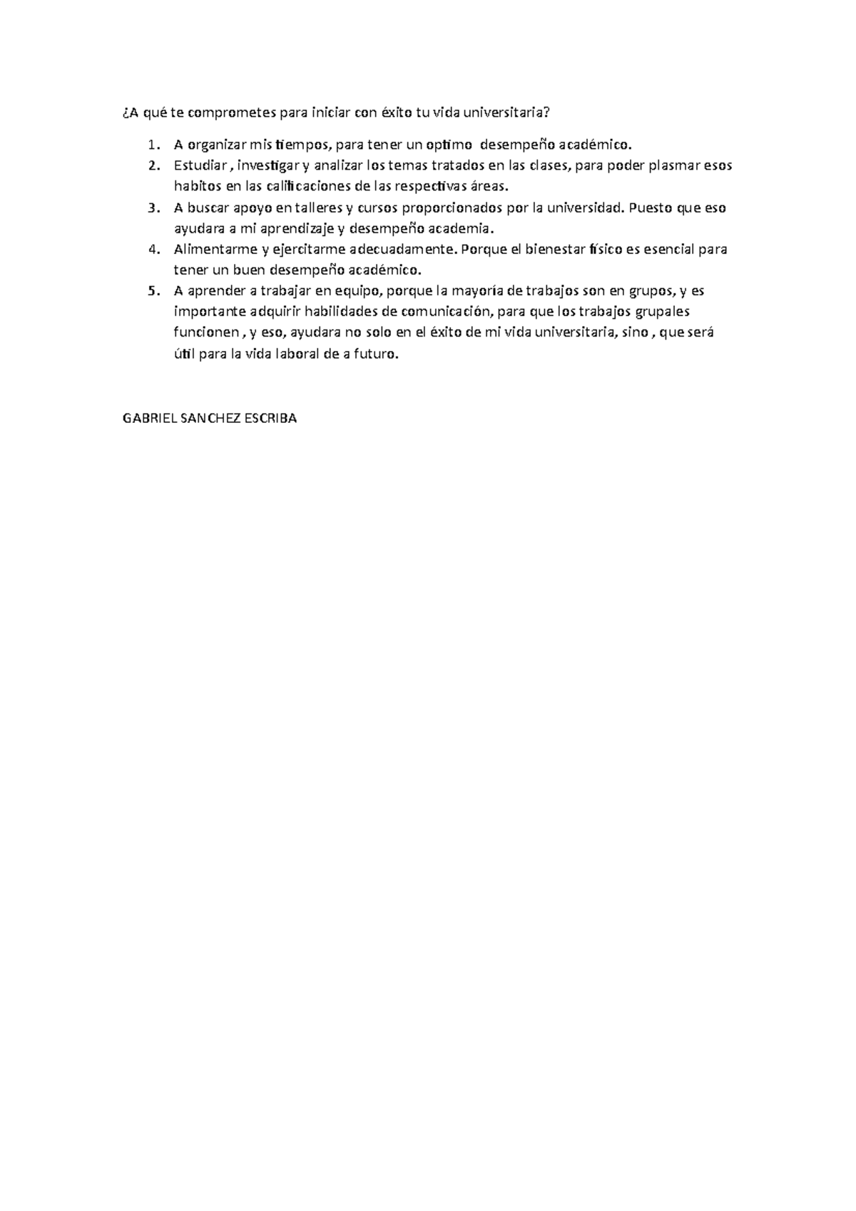 MIS 5 Compromisos - Una directriz se dice de aquello que marca las condiciones en que se genera ...