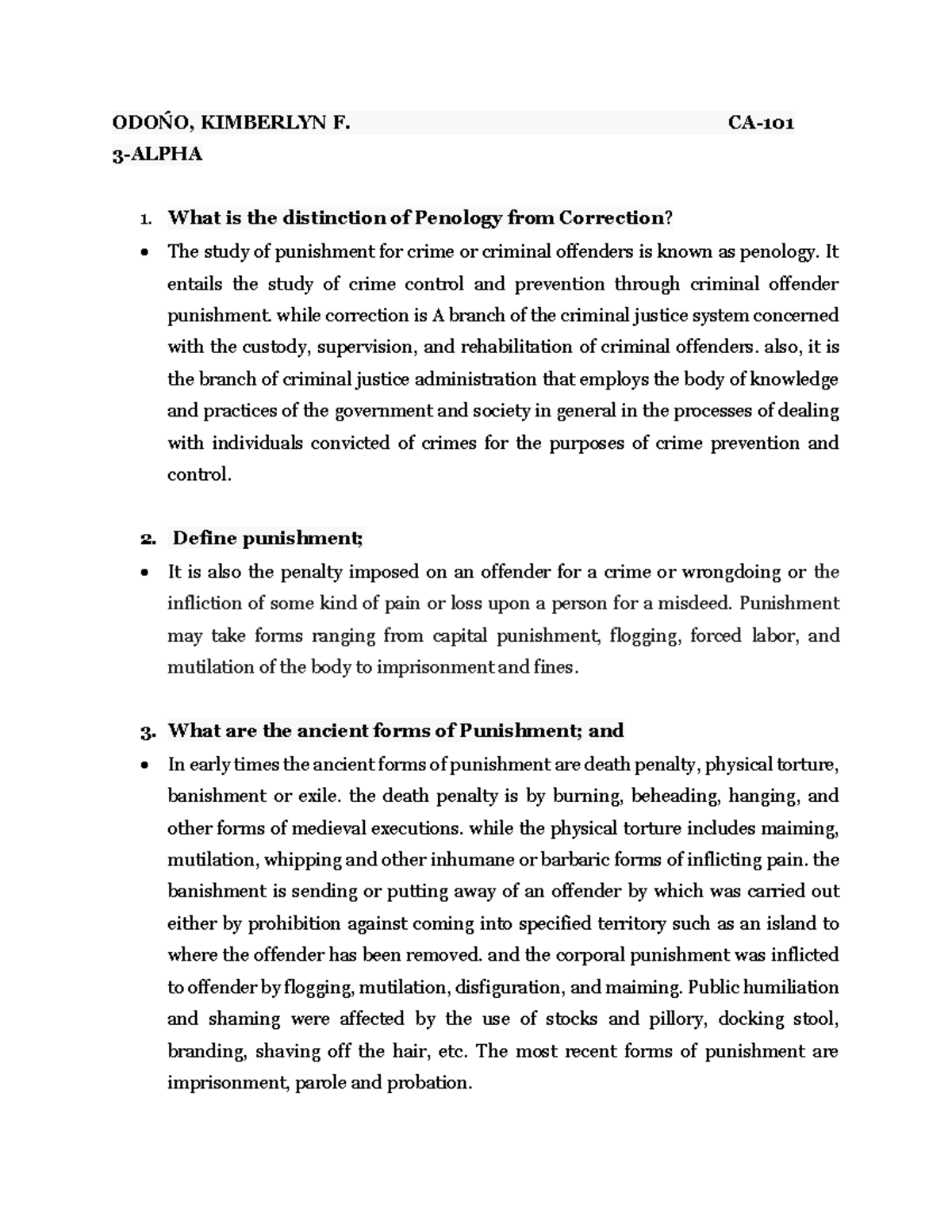CA 101- Module 1 Assignment - ODOŃO, KIMBERLYN F. CA- 3-ALPHA What is ...