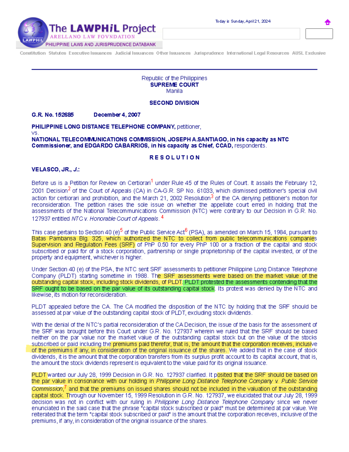 Pldt vs ntc - sdasdasdas - Constitution Statutes Executive Issuances ...