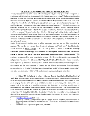 Ugandan Constitutional LAW Cases - UGANDAN CONSTITUTIONAL LAW CASES ...