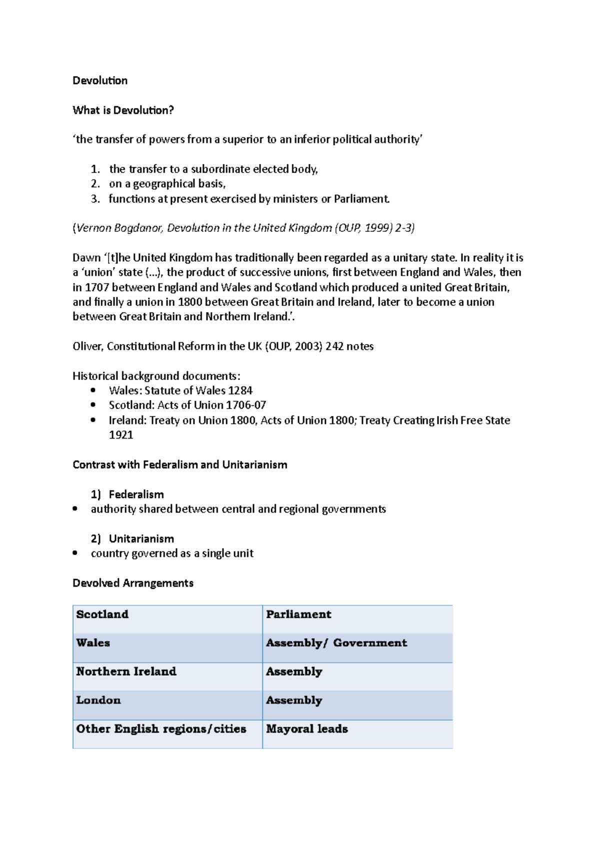 Devolution - Public Law - Devoluion What is Devoluion? ‘the transfer of ...