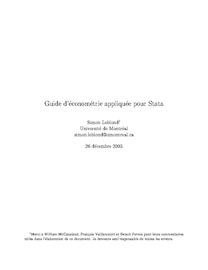 CHAP 1 QU'EST CE QUE L' Econometrie - Chapitre 1 : QU’EST-CE QUE L ...