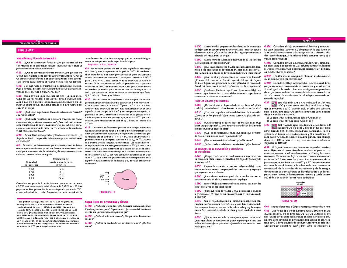 Libro 1 Transferencia Enunciados PROB - Mecanismos y tipos de convección 6-1C ¿Qué es convección ...