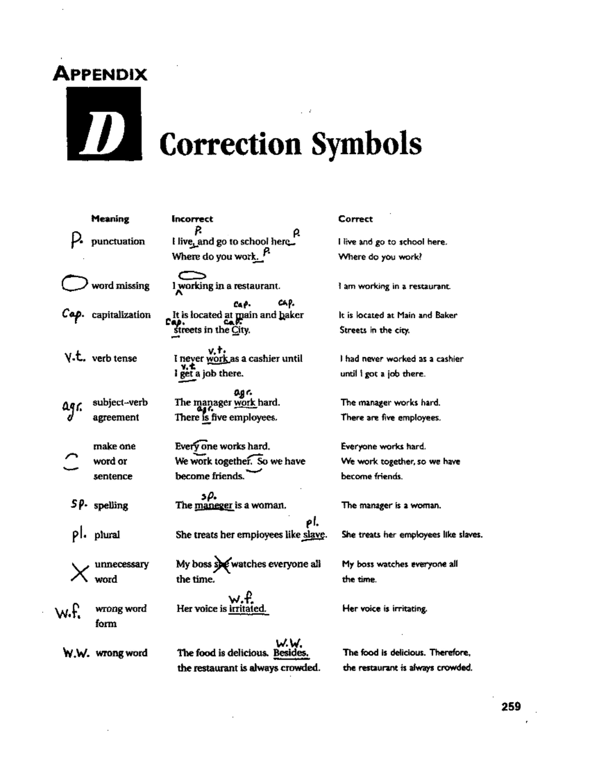 Symbol - Correction (Writing) - Bchaelor of computer application - Studocu
