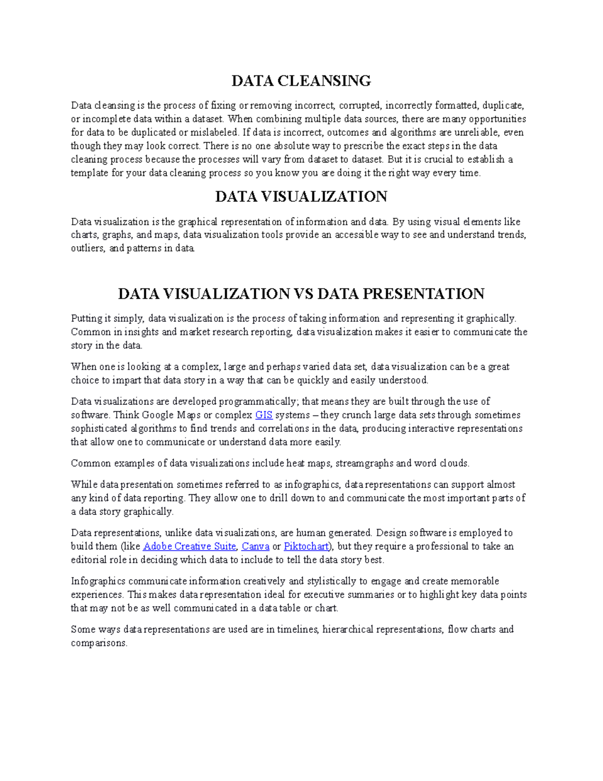 DATA Cleansing - Lecture notes 1 - DATA CLEANSING Data cleansing is the ...