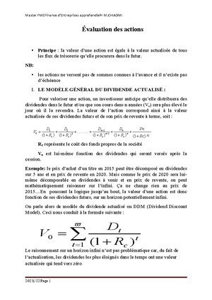 Gestion DE Portefeuille Exercices-27-64 - Document de travail réservé aux élèves de l’Intec ...