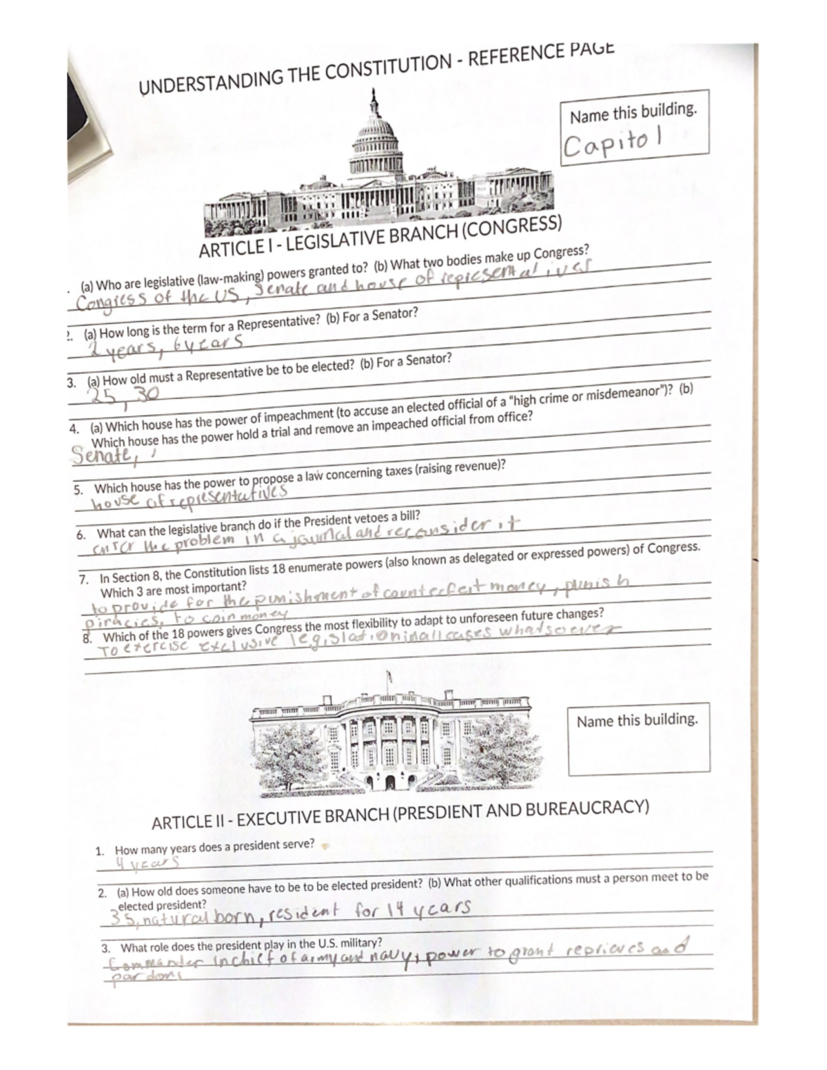 Constitution Questions 2-1 - UNDERSTANDING THE CONSTITUTION REFERENCE ...