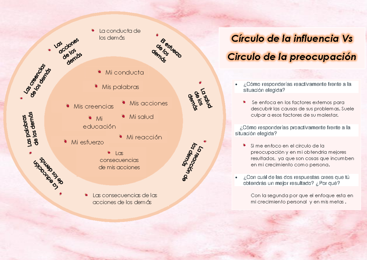 Circulo - Círculo de la influencia Vs Circulo de la preocupación Mi ...