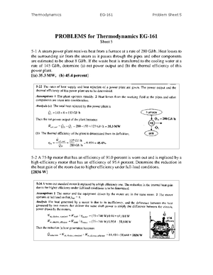 Formula sheet (15) - ####### Thermodynamics for Chemical Engineering ...