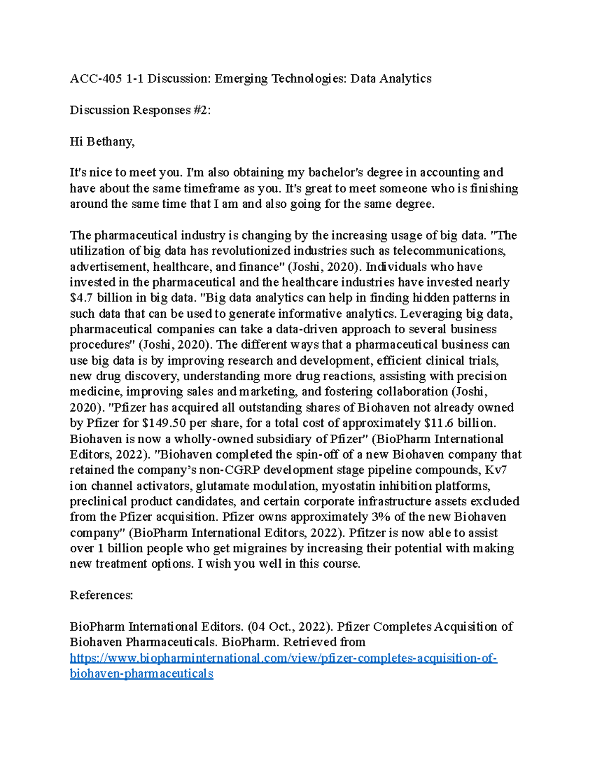 ACC-405 1-1 Discussion Responses #2 - ACC-405 1-1 Discussion: Emerging ...