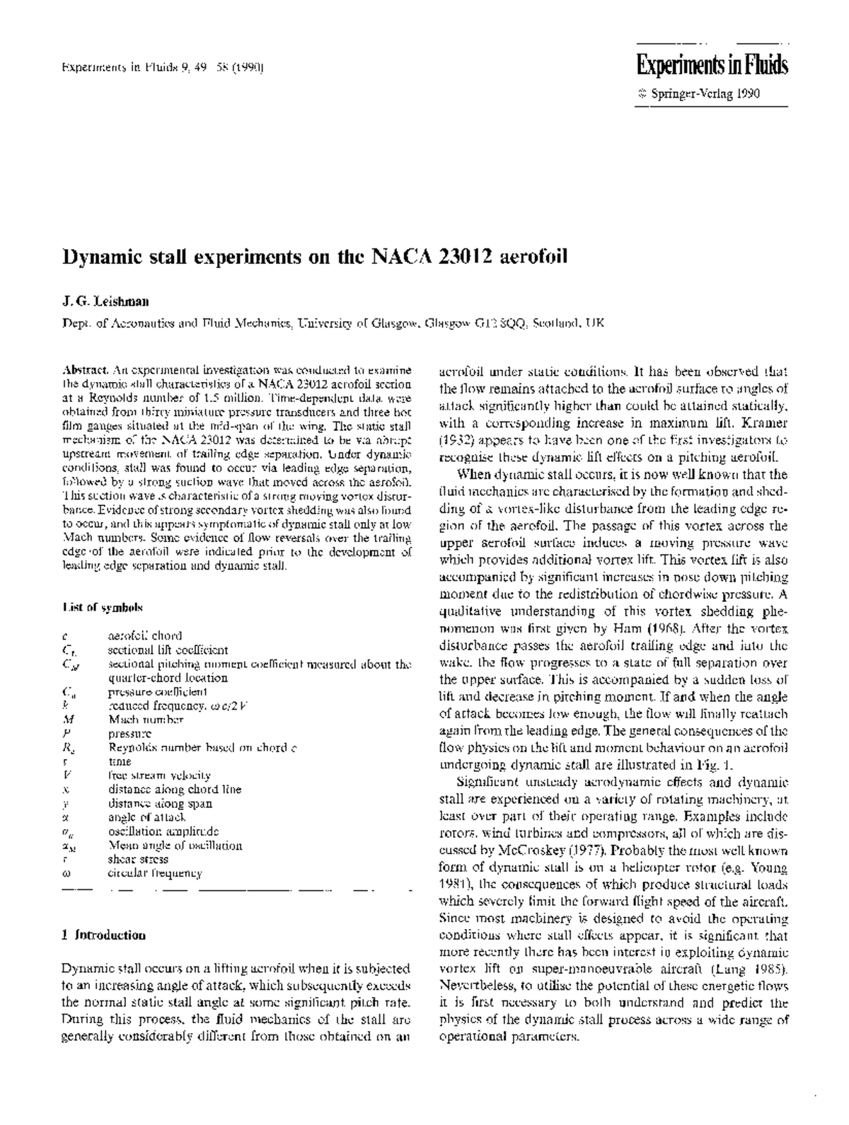 BF00575335xfbvdfhbdb - Experiments in Fluids 9, 49 58 (1990) Experimentsin Fluids 9 Springer ...