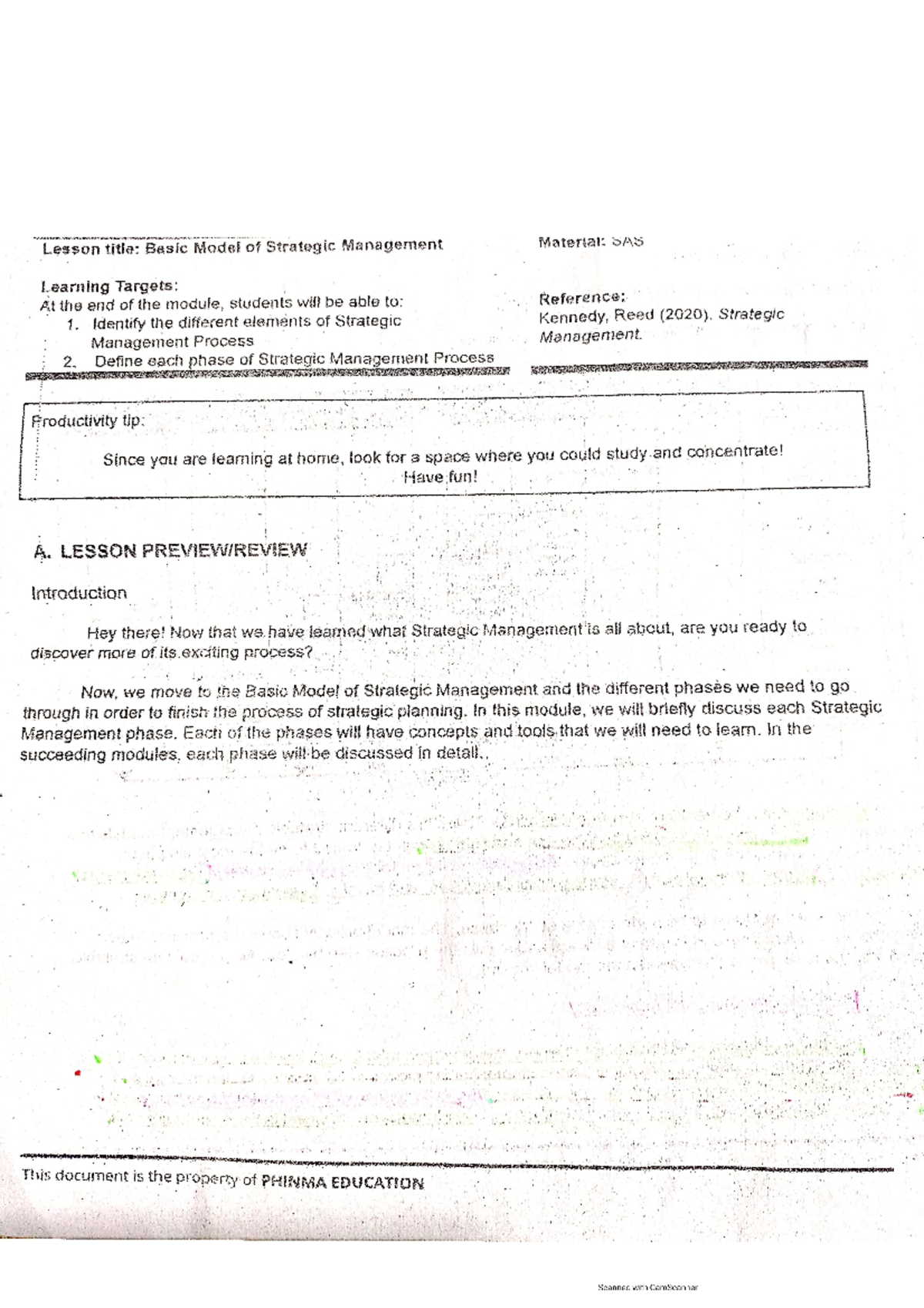 strategic management - Studocu