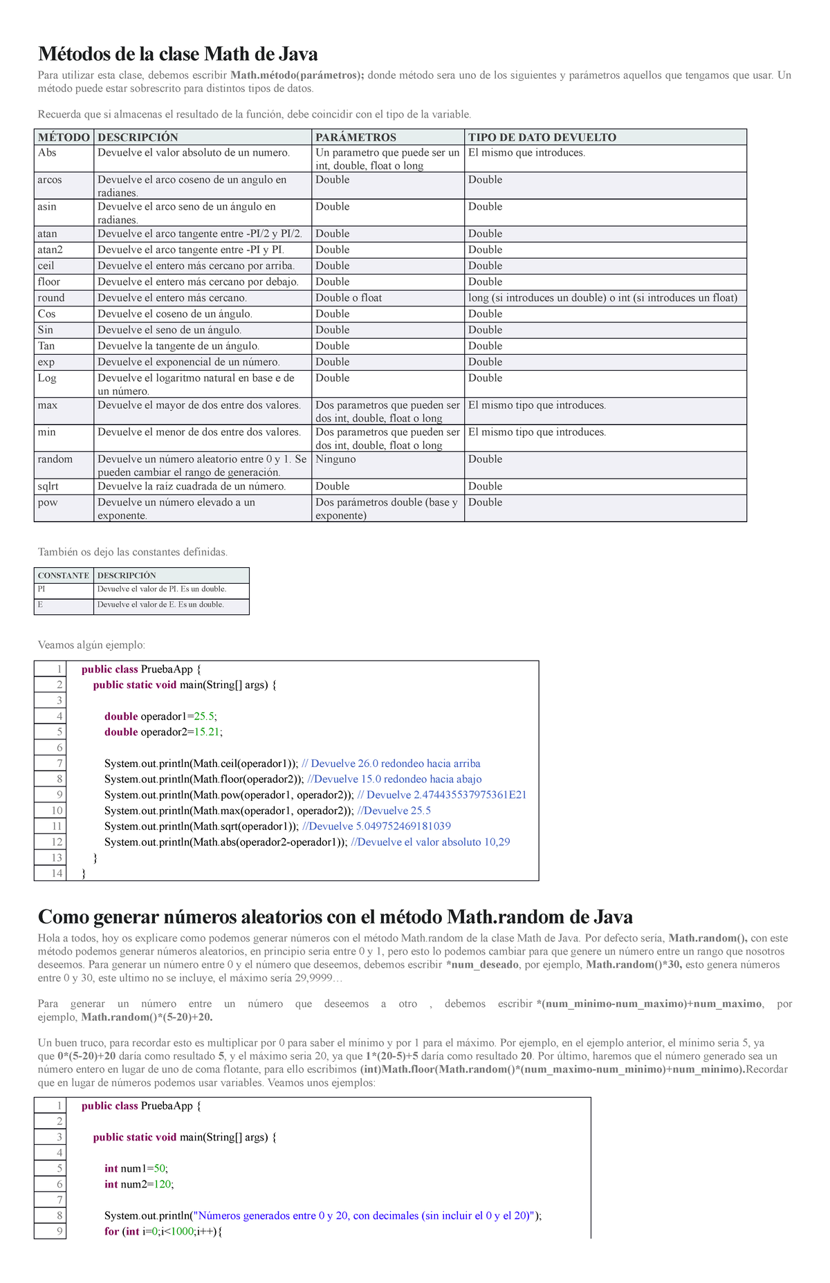 Libreria math de java - Librera de java completo para progracion POO ...