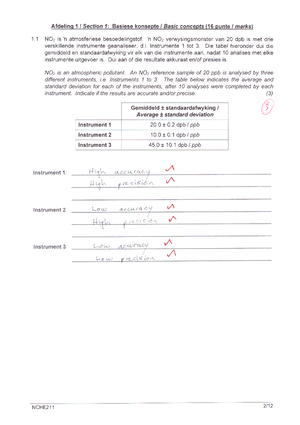 NCHE 211 - NWU - Analytical Chemistry II - Studocu