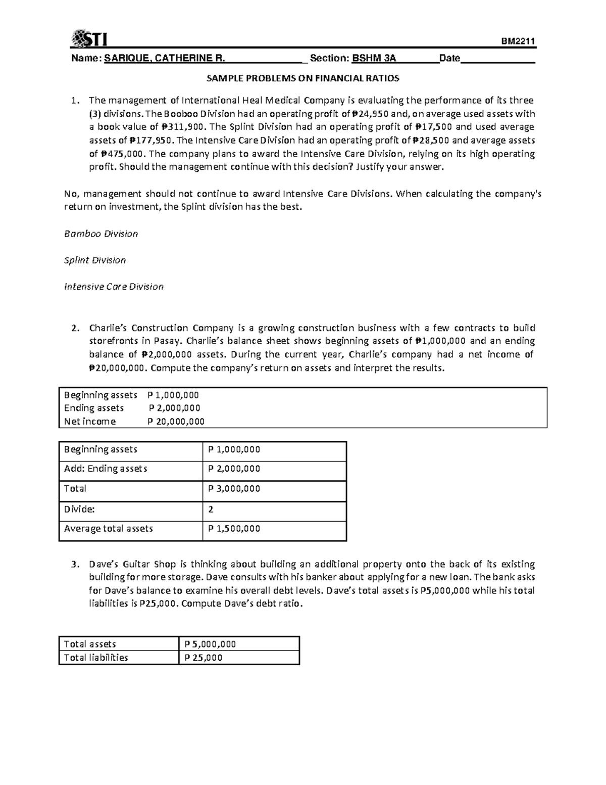 elms 07 Activity 29 - Name: SARIQUE, CATHERINE R. _ Section: BSHM 3A ...