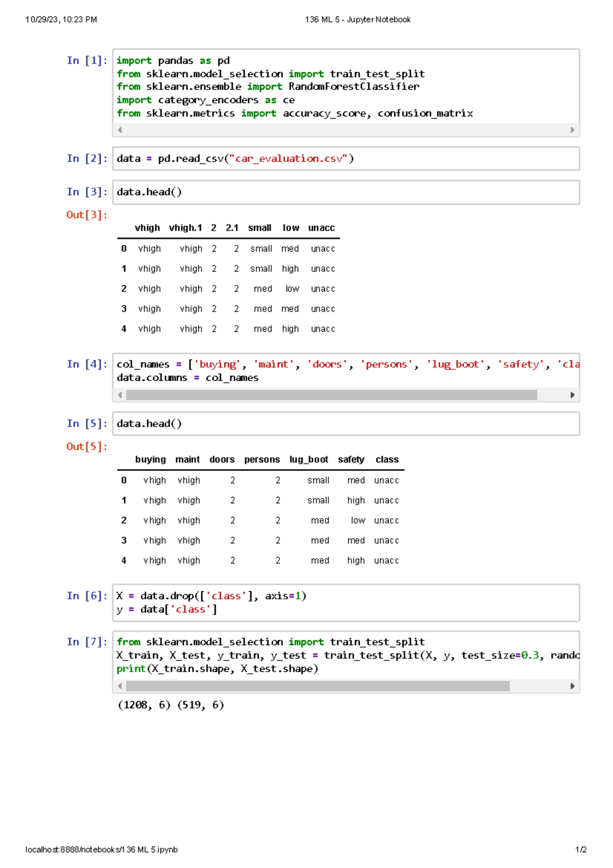 136 ML 5 - Jupyter Notebook - 10/29/23, 10:23 PM 136 ML 5 - Jupyter ...
