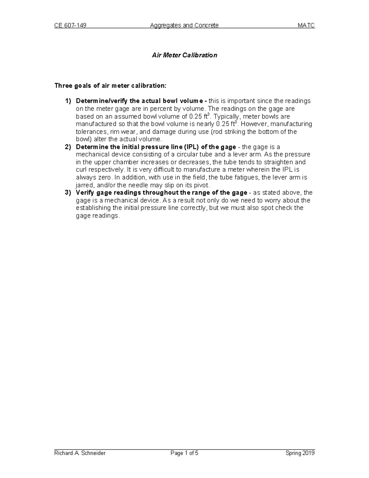 Air meter calibration - Air Meter Calibration Three goals of air meter ...