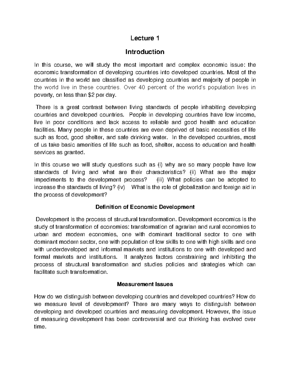 Intro - study hard! - Lecture 1 Introduction In this course, we will ...