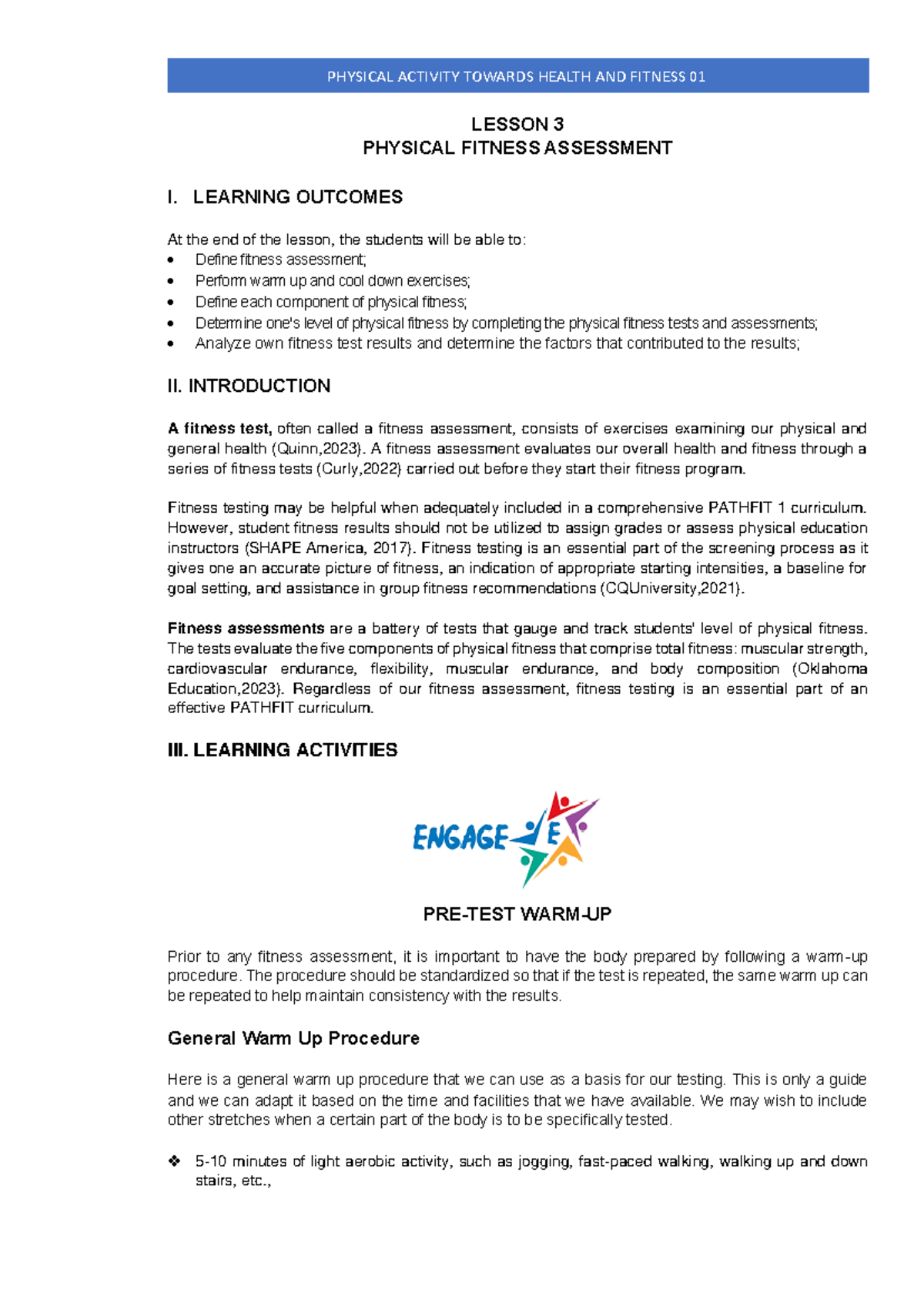 UNIT 1 Lesson 3 - Help us to improve our muscle - LESSON 3 PHYSICAL ...