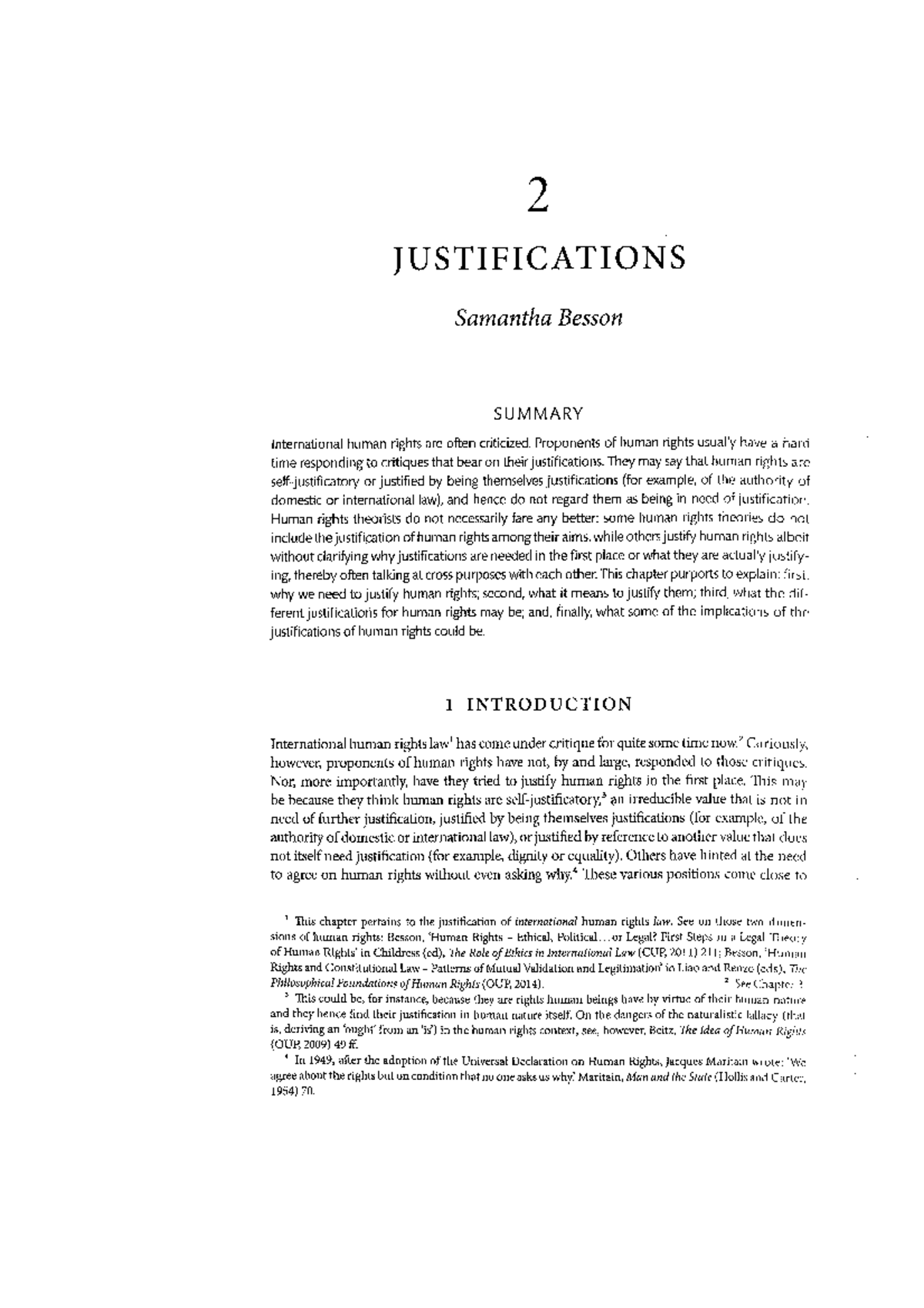 Samantha Besson International Human Rights Law Justifications - Bba.llb ...