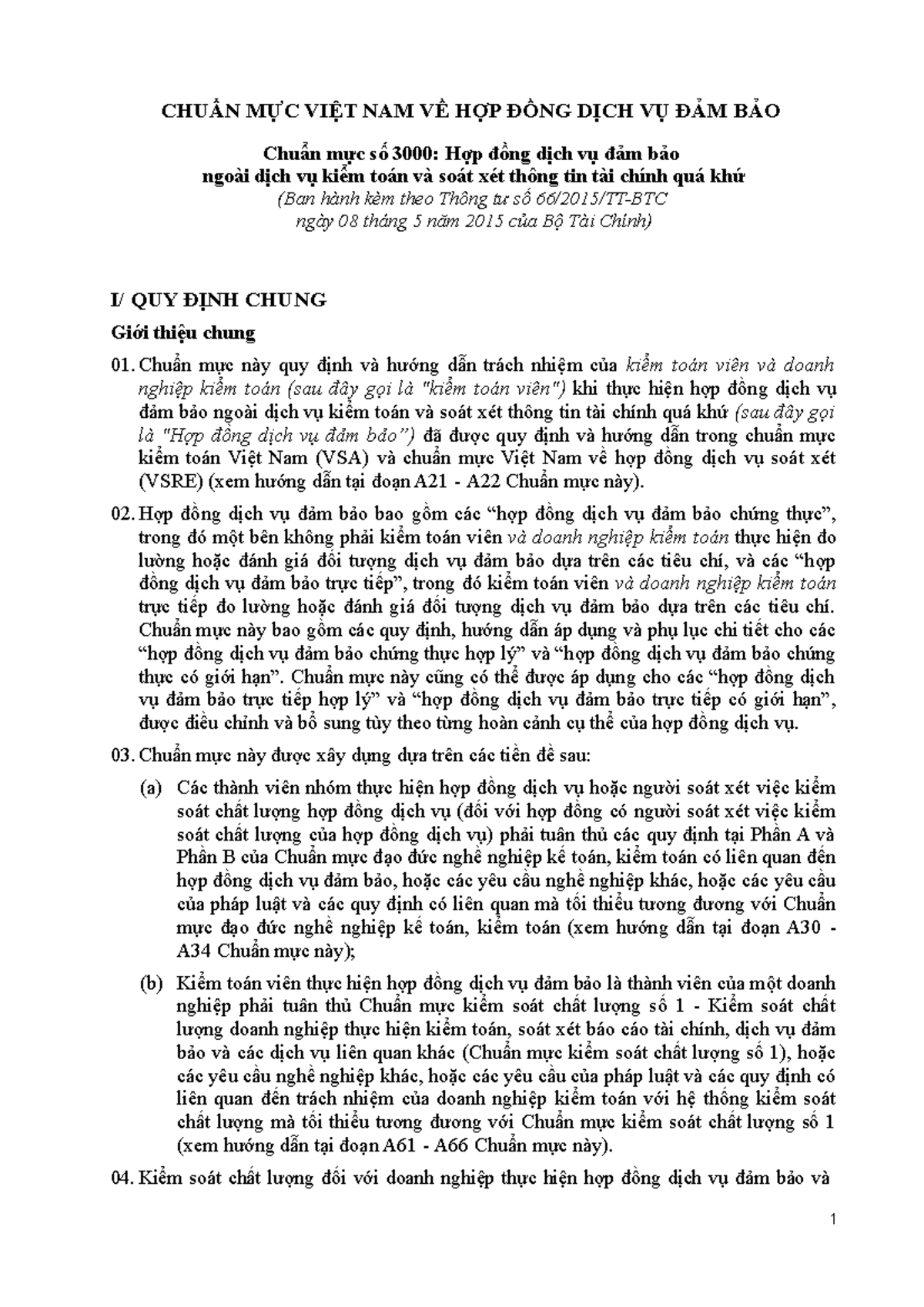 1768285 - fhhhh - CHUẨN MỰC VIỆT NAM VỀ HỢP ĐỒNG DỊCH VỤ ĐẢM BẢO Chuẩn ...