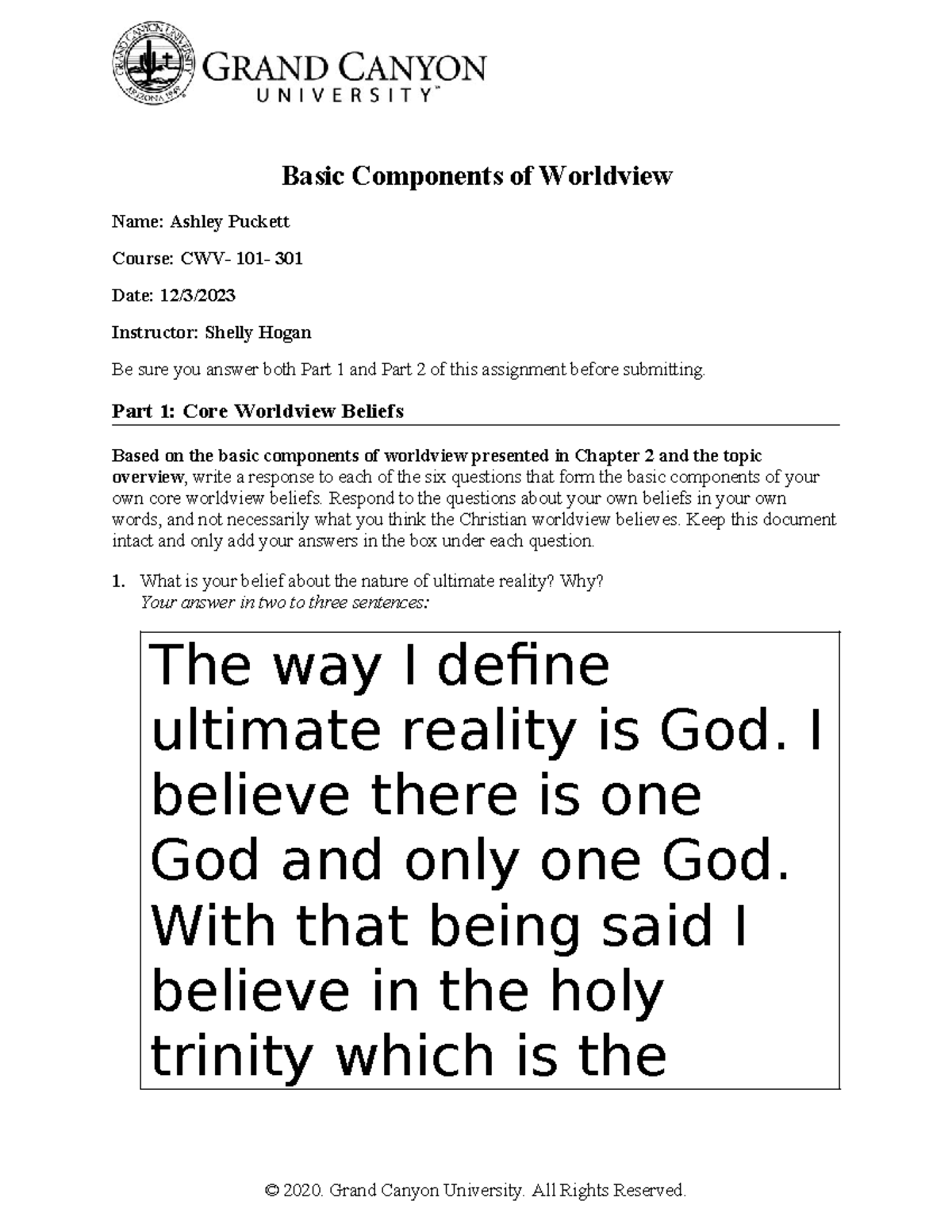 Topic 1- CWV-101-301-RS-T1Basic Components Of Worldview - Basic ...