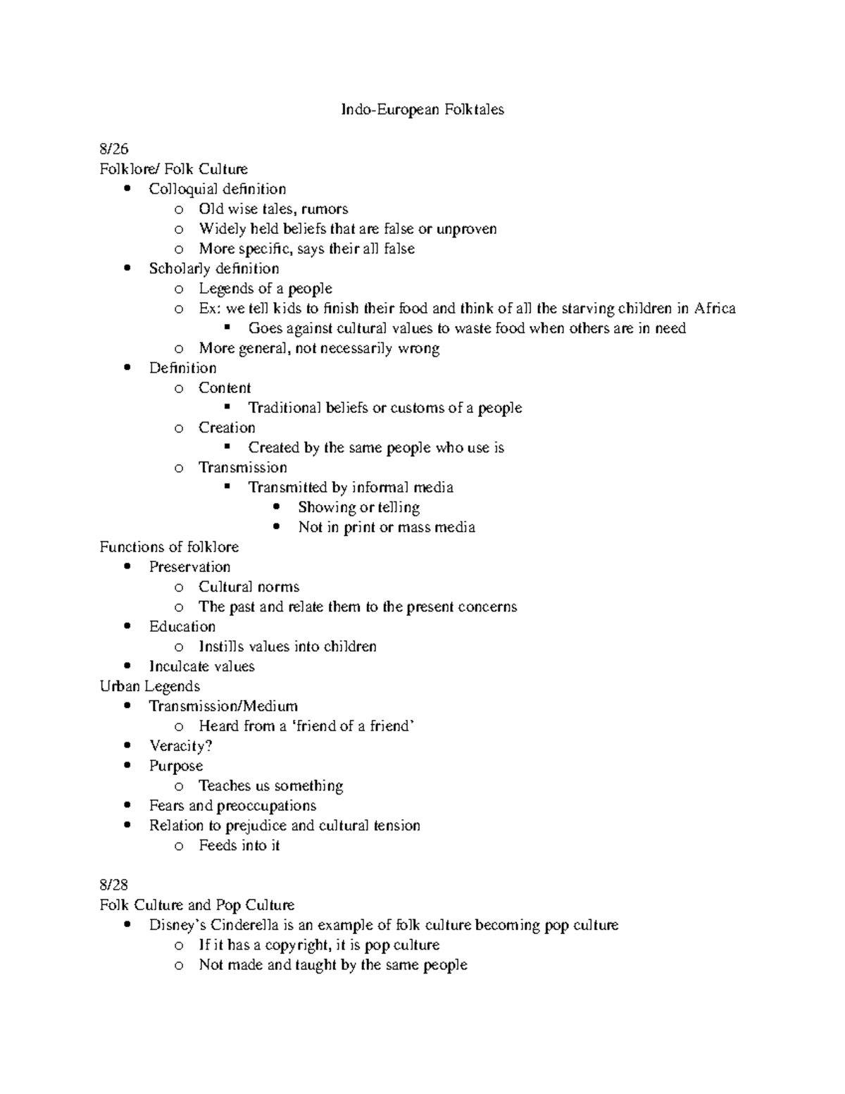 Indo-European Folktales Lectures - Indo-European Folktales 8/ Folklore ...