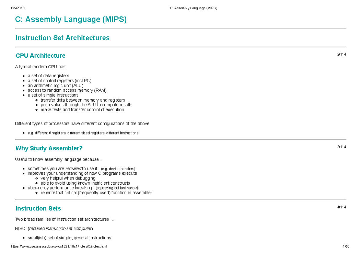 C Assembly Language (MIPS) - different registers, different sized ...