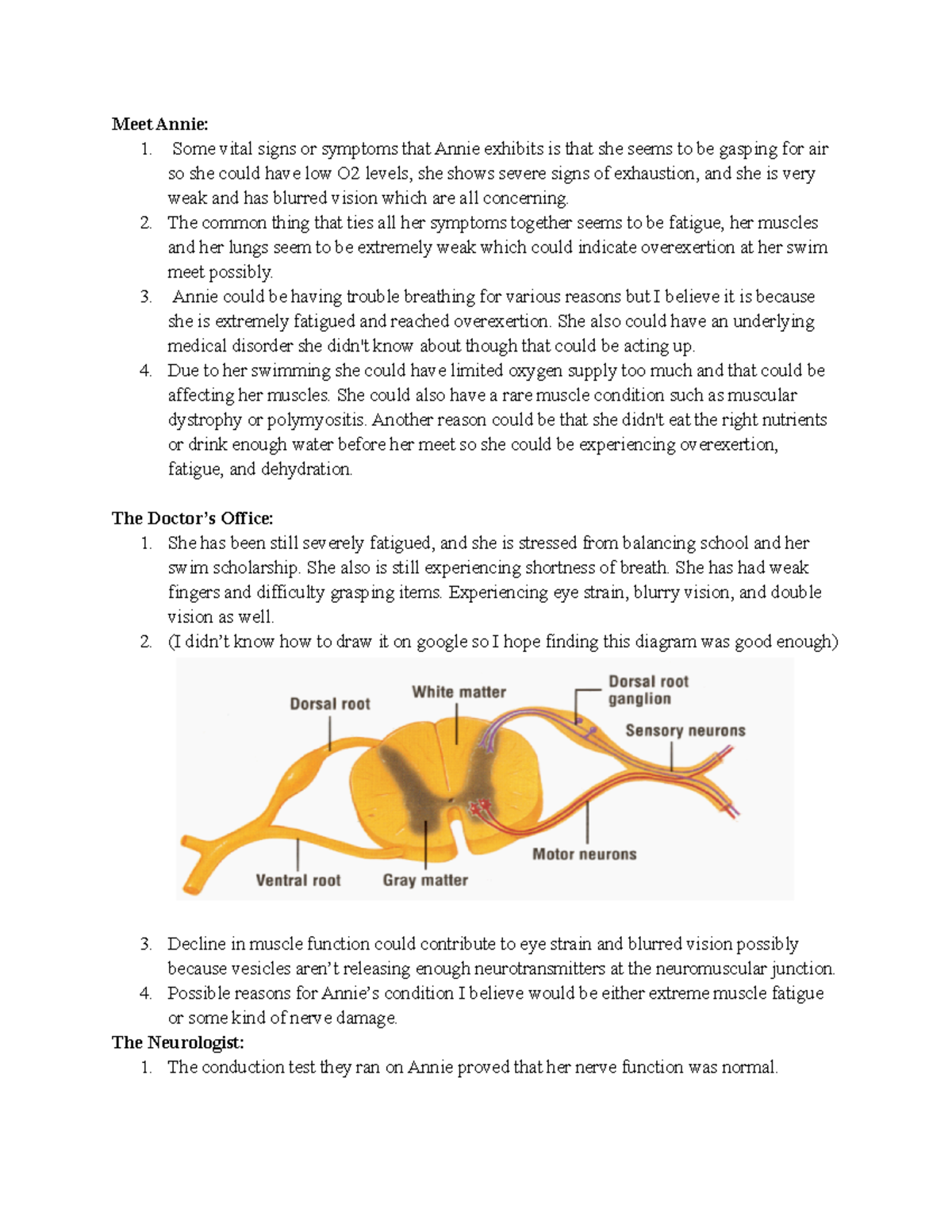 Tired Swimmer - Extra Credit assignment for Physiology. Included are ...