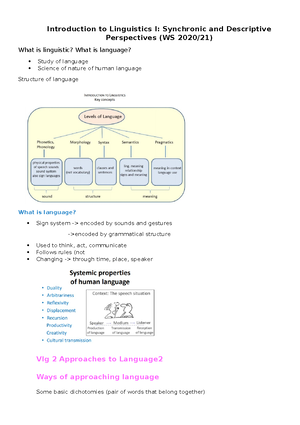 Mock Exam Linguistics - Introduction to Linguistics University of ...