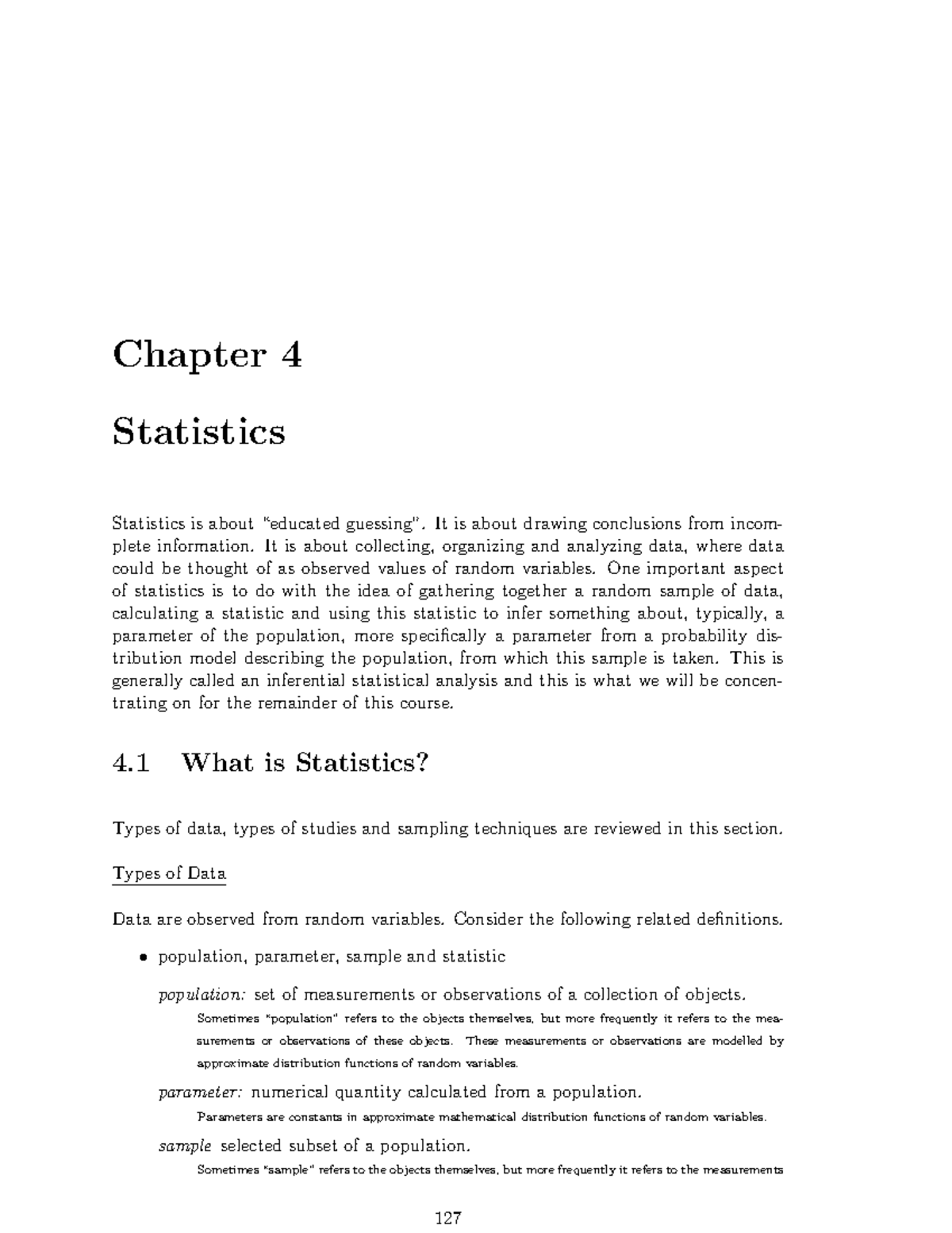 Statistics Lecturenotes 2022 University of KwaZulu-Nata - Chapter 4 ...