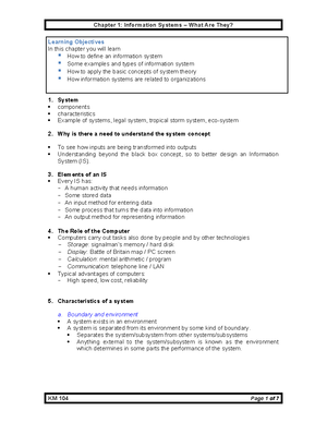 Chap03 - Chapter 3 note - Learning Objectives In this chapter you will ...