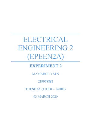 VUT - Electrical Engineering 2* - Studocu
