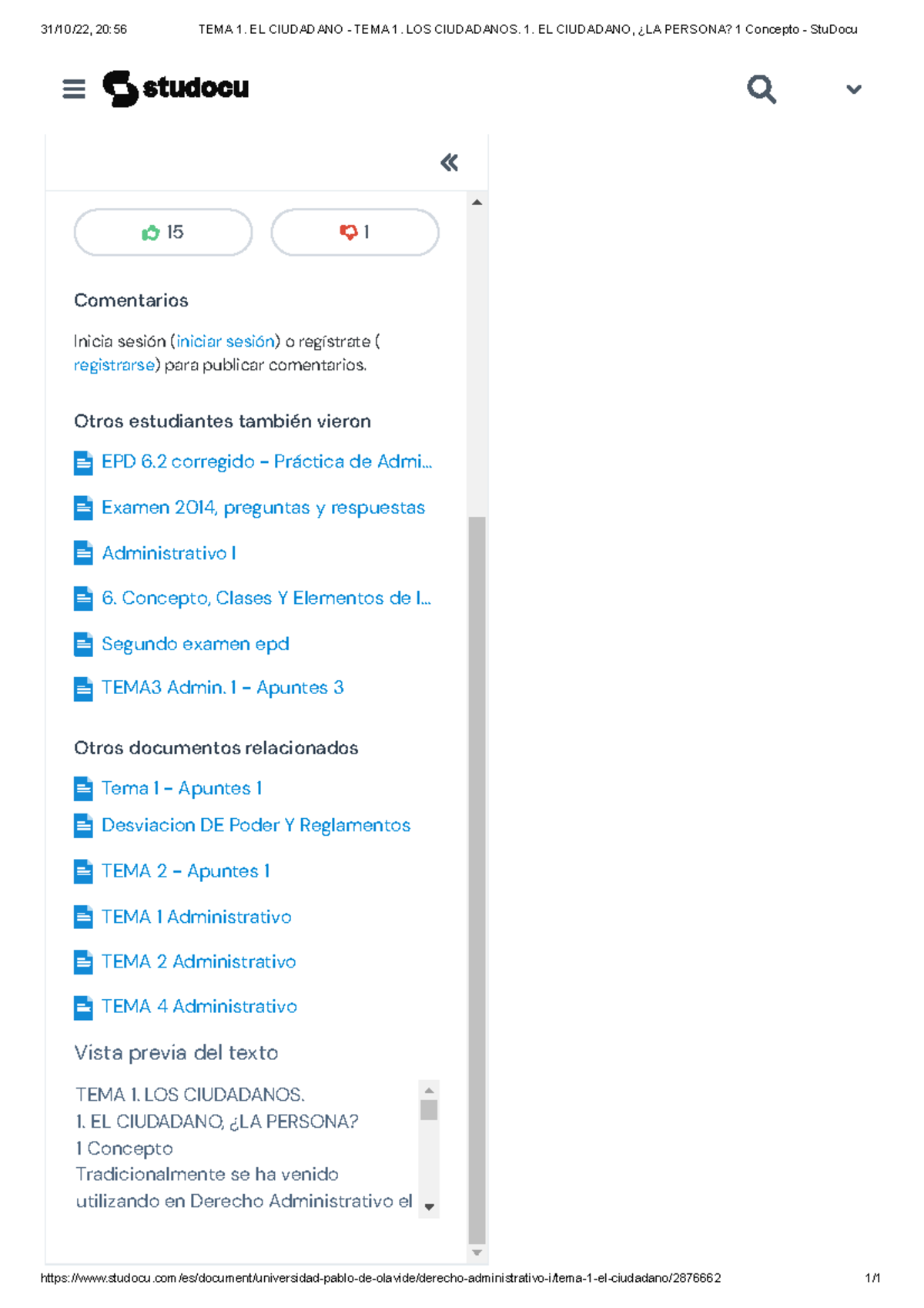 TEMA 1. EL Ciudadano - TEMA 1. LOS Ciudadanos. 1. EL Ciudadano, ¿LA Persona 1 Concepto - Stu ...