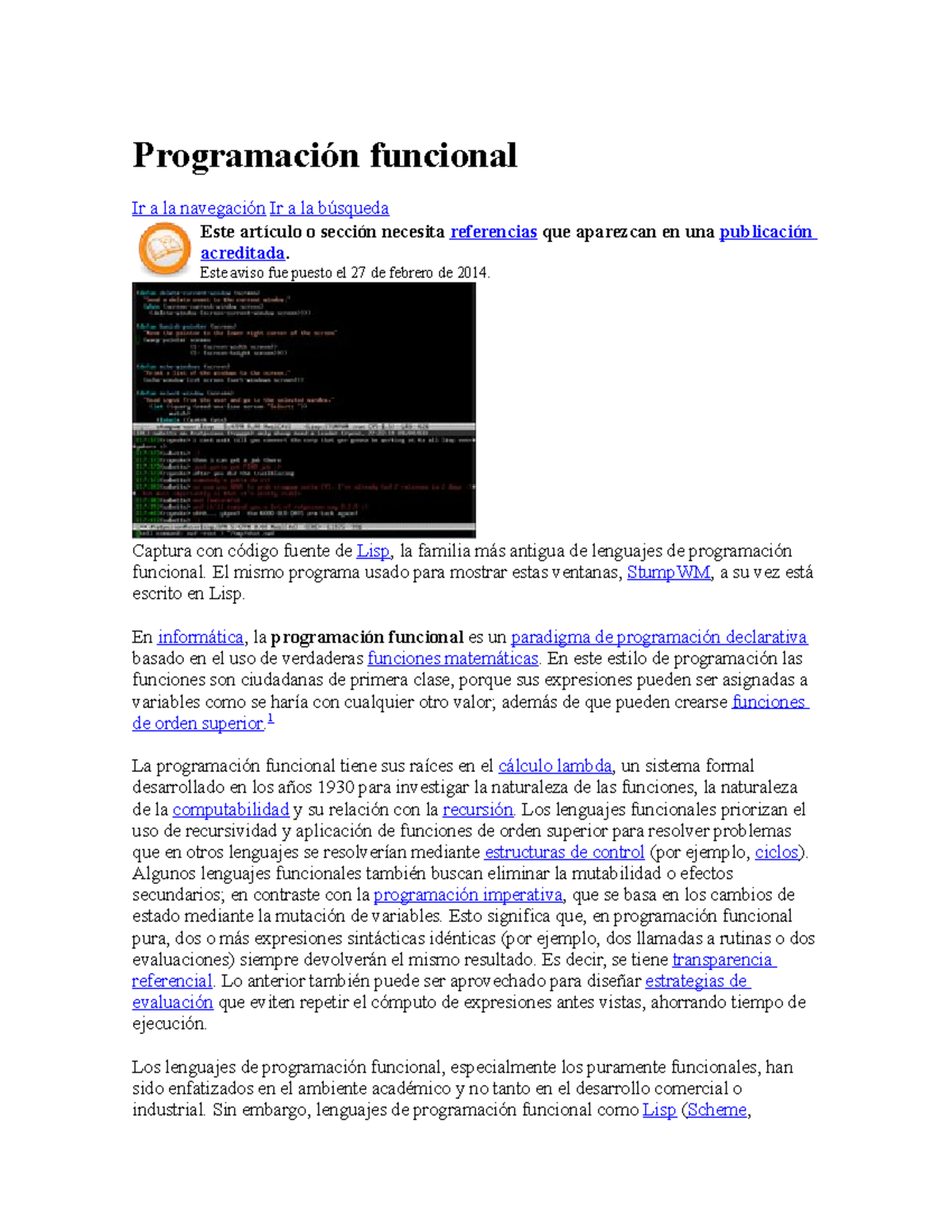 Programación funcional - Programación funcional Ir a la navegación Ir a ...