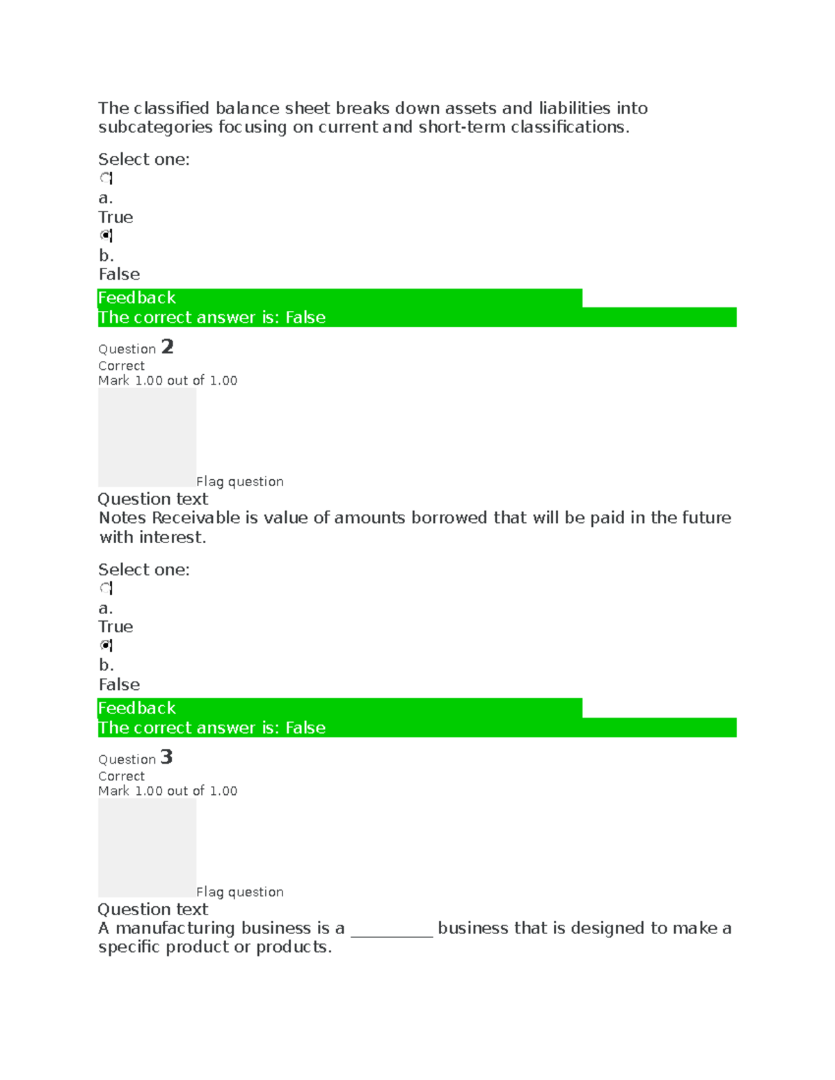 Graded quiz unit 3 business accounting - The classified balance sheet ...