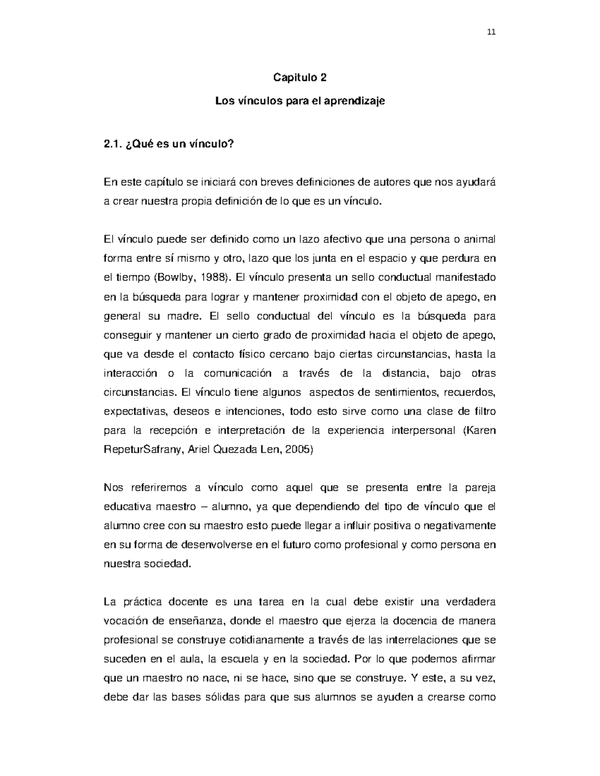 Vinculos - VINCULO - Capitulo 2 Los vínculos para el aprendizaje 2 ...