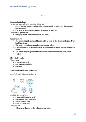 Lecture 1 Introduction to Microbiology - Introduction to Microbiology ...