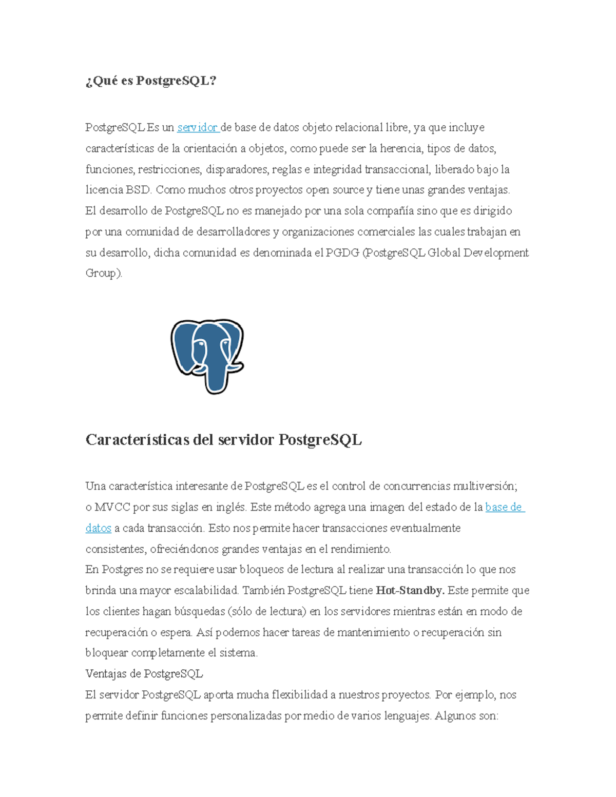 Articulo Postgre SQL - Ensayo de sistemas - ¿Qué es PostgreSQL ...